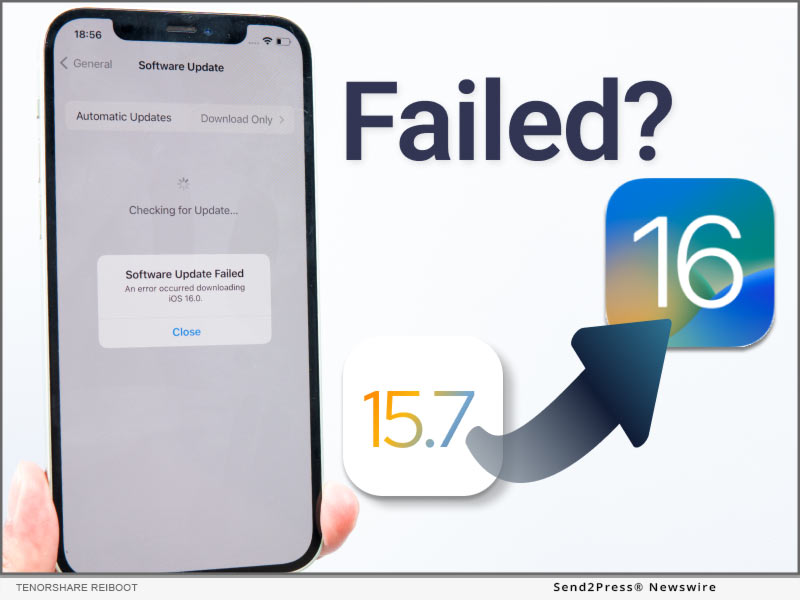 Cannot Update iPhone from iOS 15.7 to iOS 16? Software Update Failed? Solved By Tenorshare ...