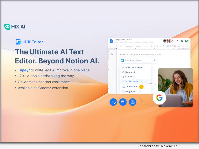 Next-Gen AI Text Editor, HIX Editor, Set to Transform the Creative Writing Process ...
